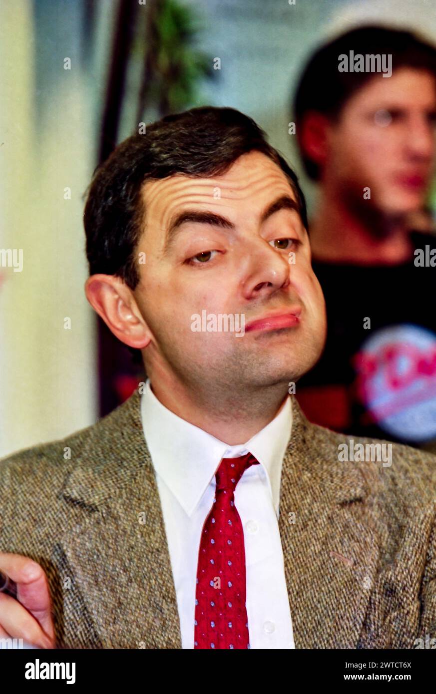 The British Comedian Rowan Atkinson Doing An In Store Appearance As Imr