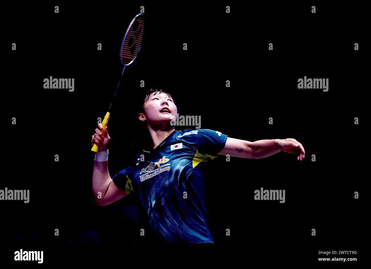 South Korea's Baek Ha Na in action with team mate Lee So Hee against Japan's Nami Matsuyama and ...