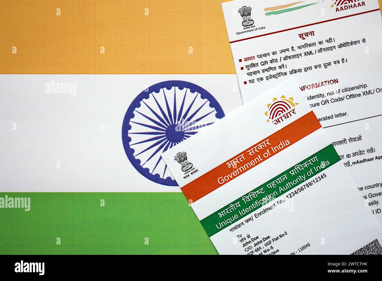 Indian Aadhaar card from Unique Identification Authority of India on ...