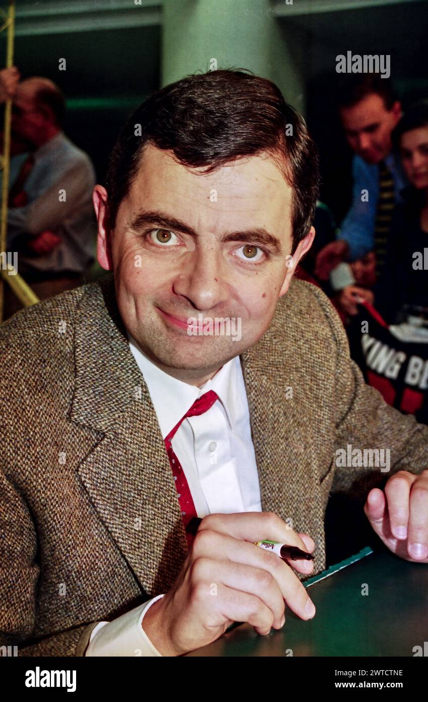 The British Comedian Rowan Atkinson Doing An In Store Appearance As Imr