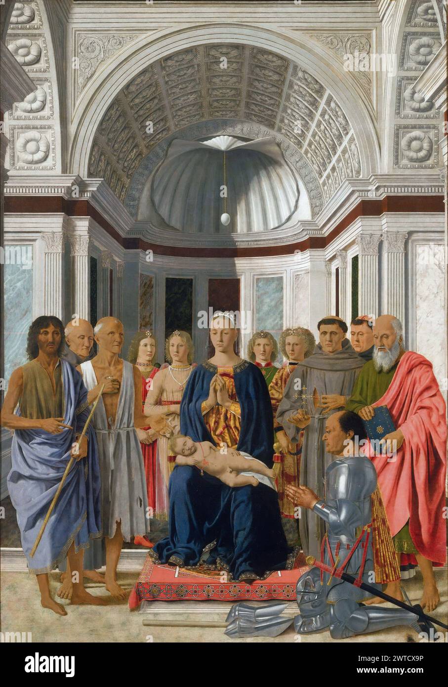 Piero della Francesca – Brera Altarpiece c.1472. 251x172. Madonna and ...