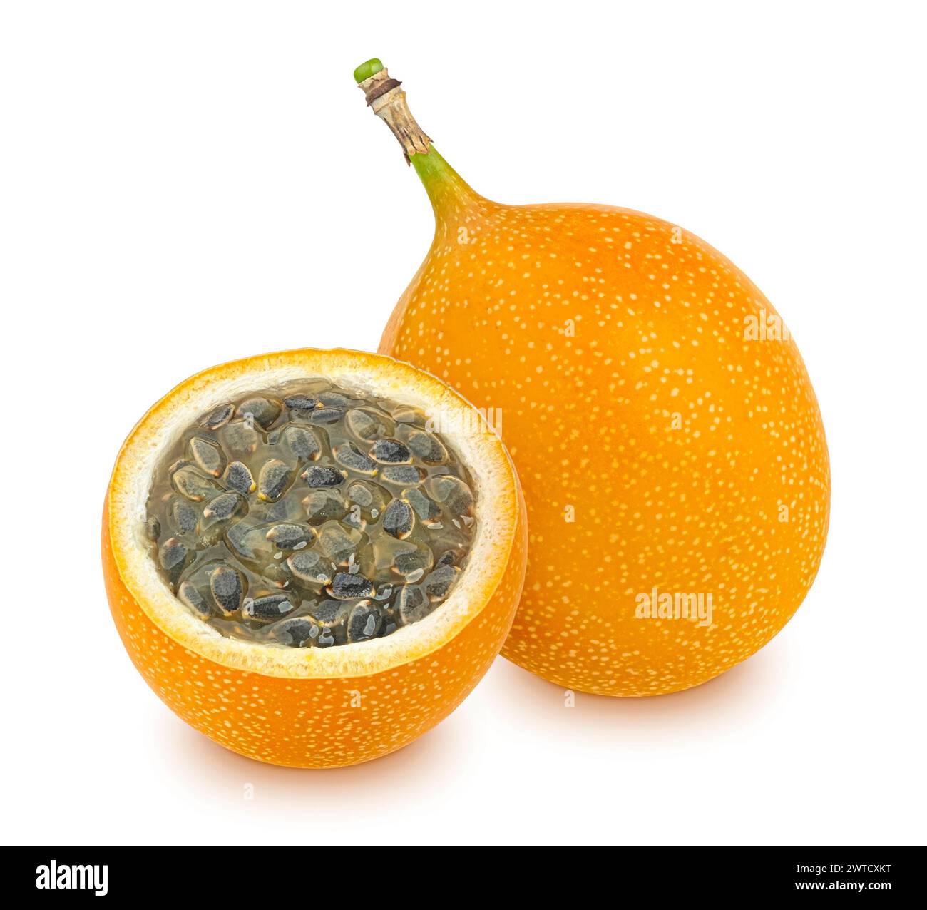Granadilla isolated on white background, full depth of field Stock ...