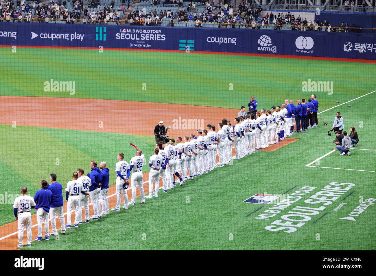 Gocheok Sky Dome, Seoul, South Korea. 17th Mar, 2024. Los Angeles Dodgers team group (Dodgers ...