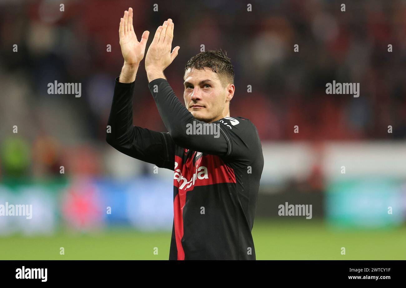 Leverkusen, Deutschland. 14th Mar, 2024. firo: 03/14/2024 Football ...