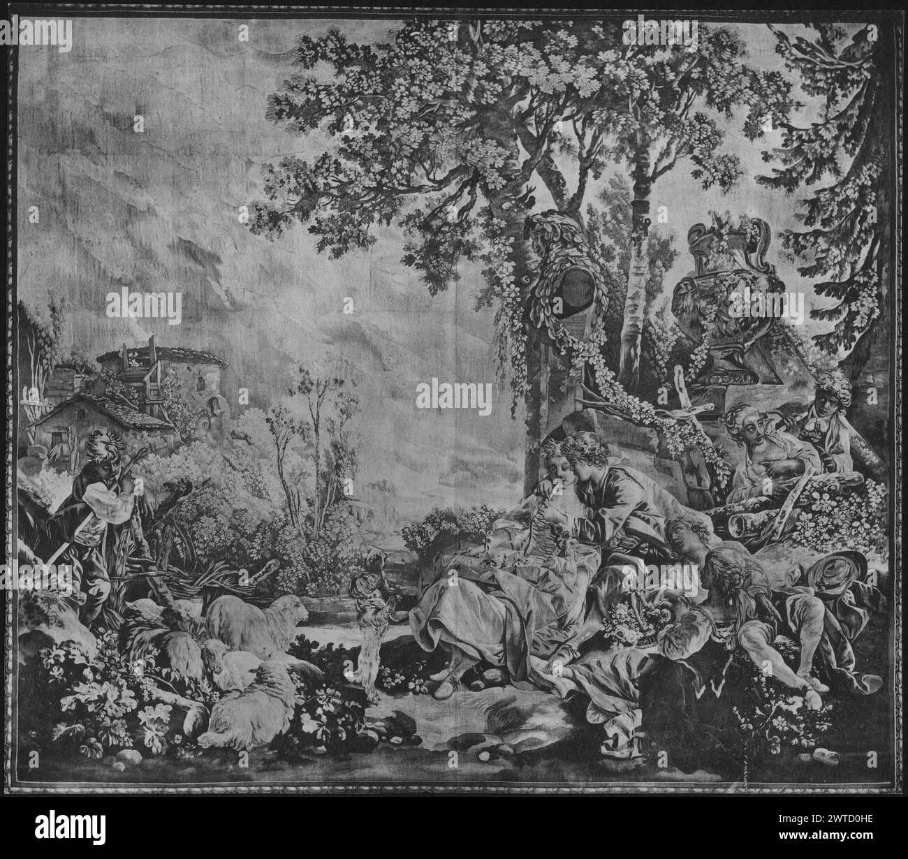 Young shepherd seated Black and White Stock Photos & Images - Alamy