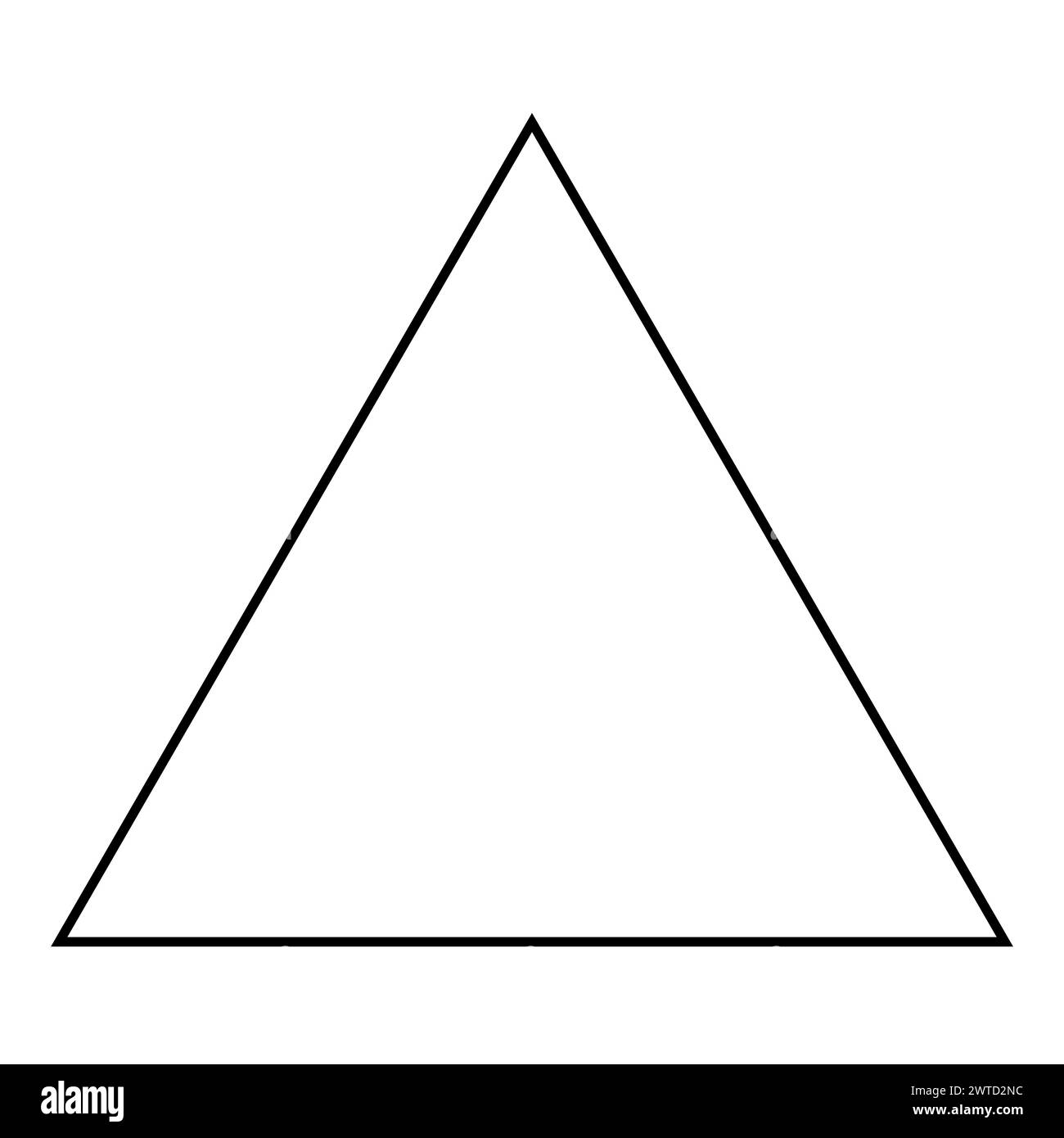 Equilateral triangle shape symbol, black and white vector silhouette ... Equilateral triangle shape symbol, black and white vector silhouette ...