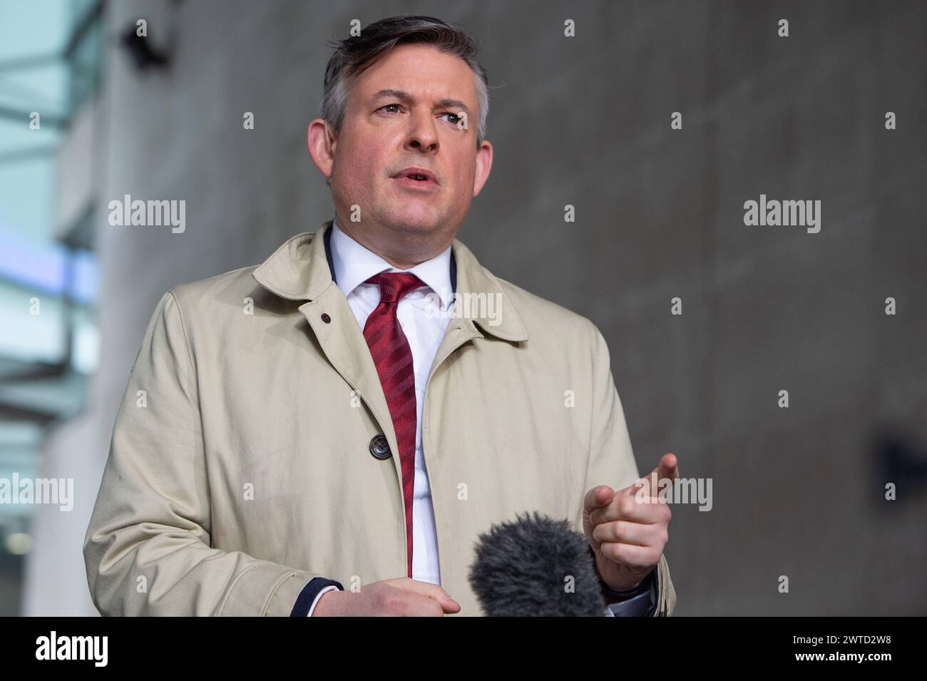 London, UK, 17th March 2024. Shadow Paymaster General Jonathan ...