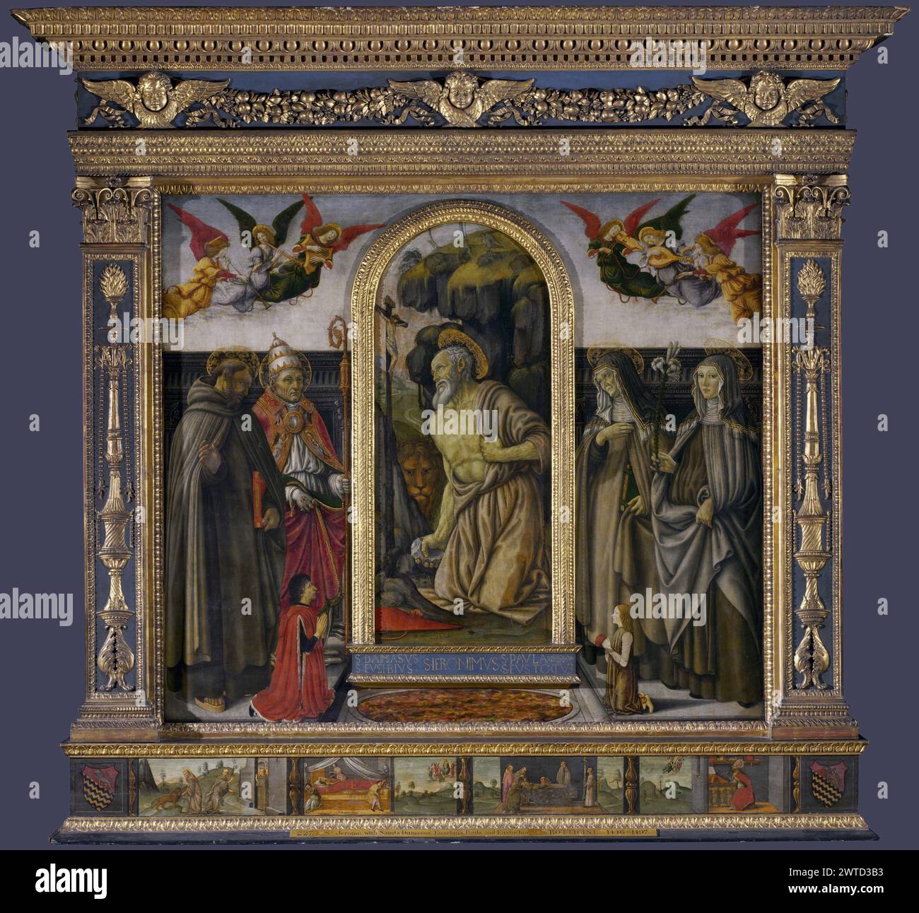 Saint Jerome with Angels and Saints (the Rucellai or San Gerolamo Altarpiece), late 1490s ...