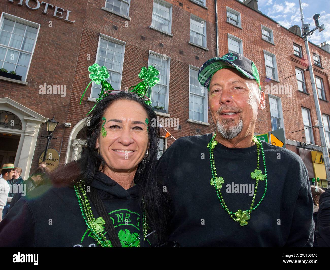 Kelly and Rick Davidson from New York at the St Patrick's Day Parade in ...