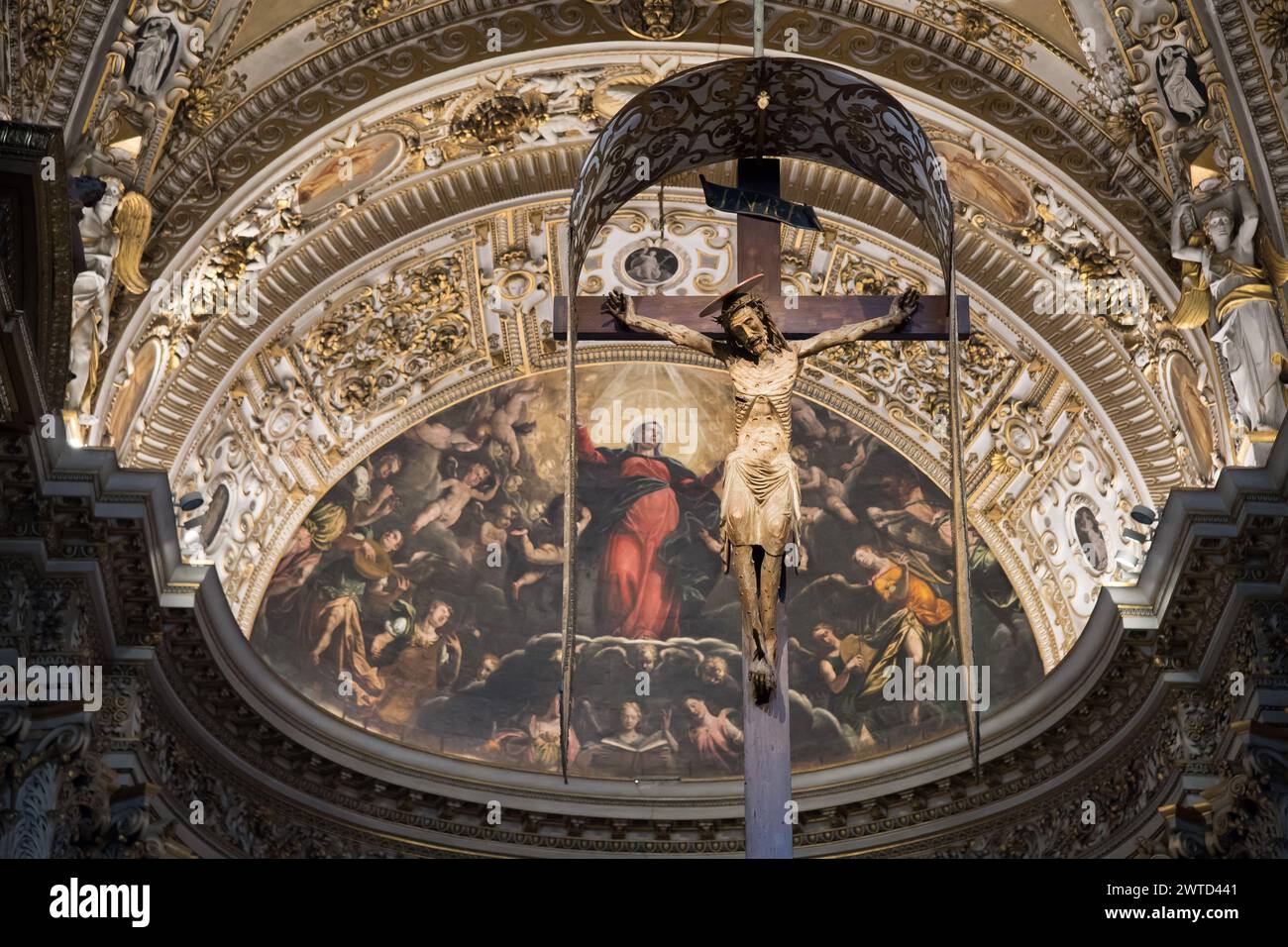 Gianpaolo cavagna assumption of mary fresco hi-res stock photography ...