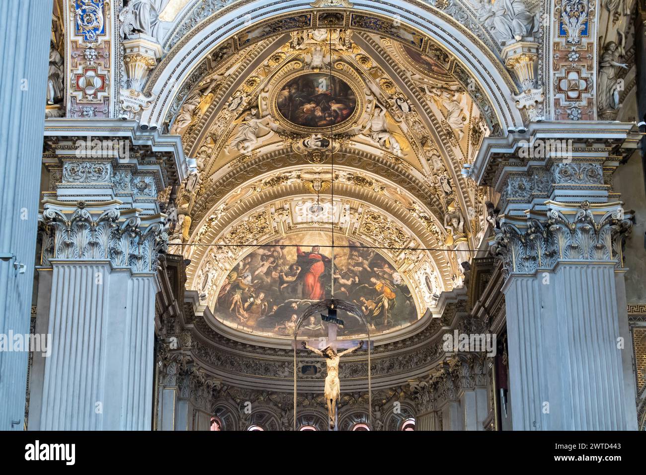Gianpaolo cavagna assumption of mary fresco hi-res stock photography ...