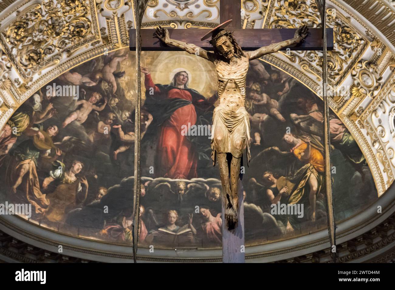 Gianpaolo cavagna assumption of mary fresco hi-res stock photography ...