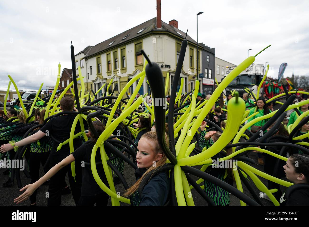 Performers take part in the St Patrick's Day Parade in Birmingham ...