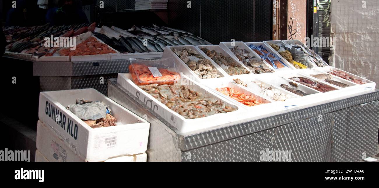 Fish shop; Brixton Market, Electric Lane, Brixton, London, UK Stock ...
