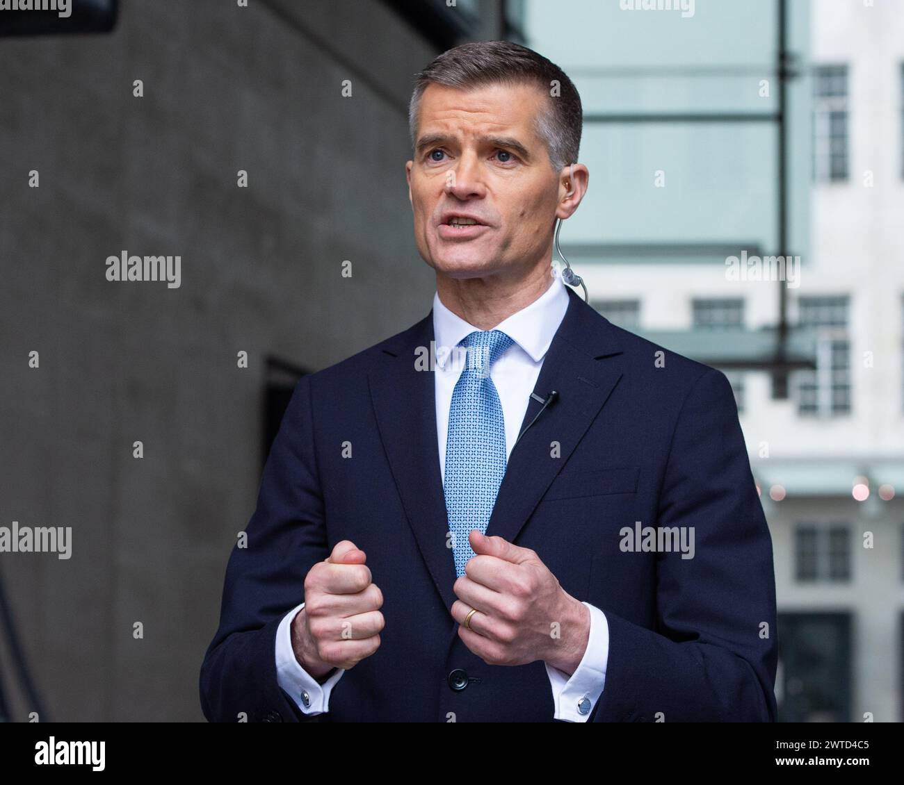 London, UK, 17th March 2024. Transport Secretary Mark Harper is spotted ...