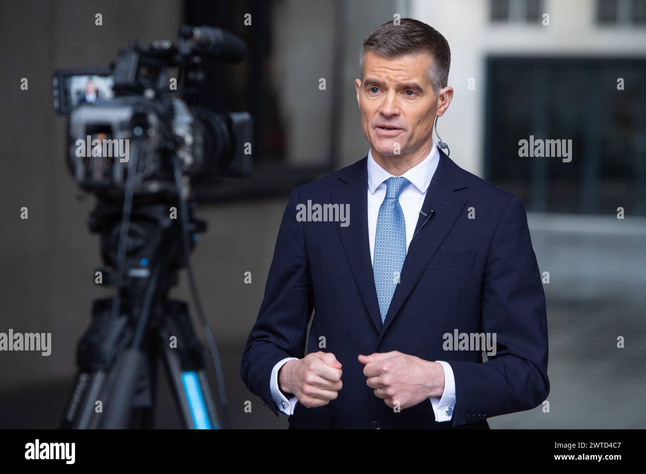 London, UK, 17th March 2024. Transport Secretary Mark Harper is spotted ...