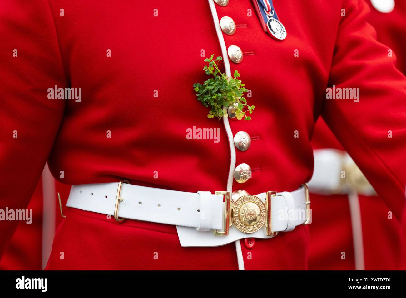 Mons Barracks, Aldershot, Hampshire, UK. 17th March 2024. The Irish ...
