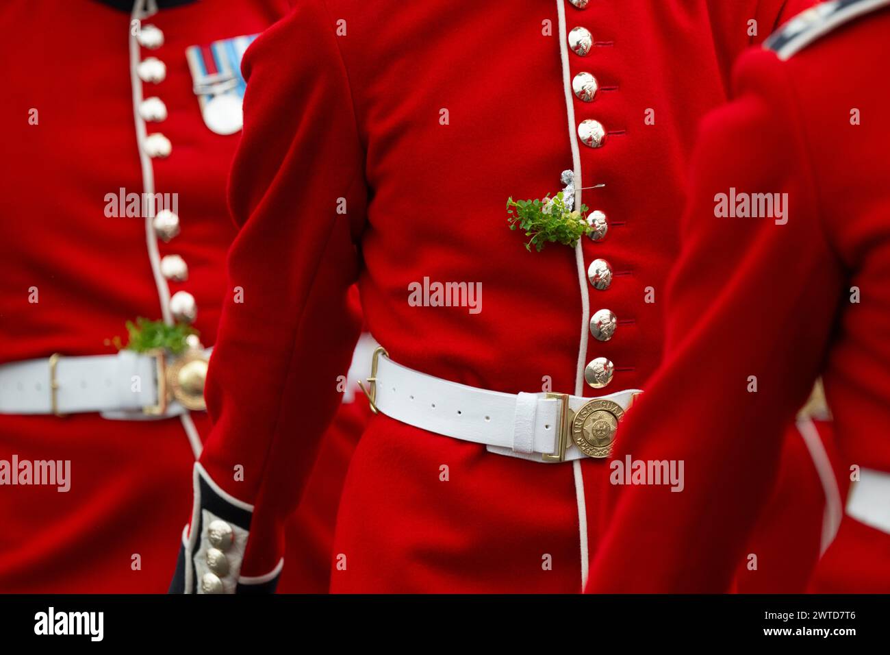 Mons Barracks, Aldershot, Hampshire, UK. 17th March 2024. The Irish ...