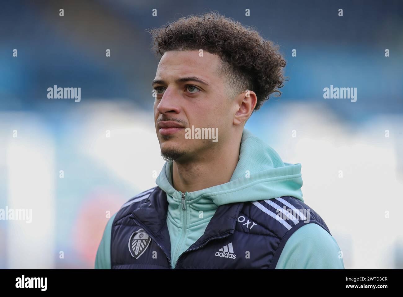 Leeds, UK. 17th Mar, 2024. Ethan Ampadu of Leeds United arrives at ...