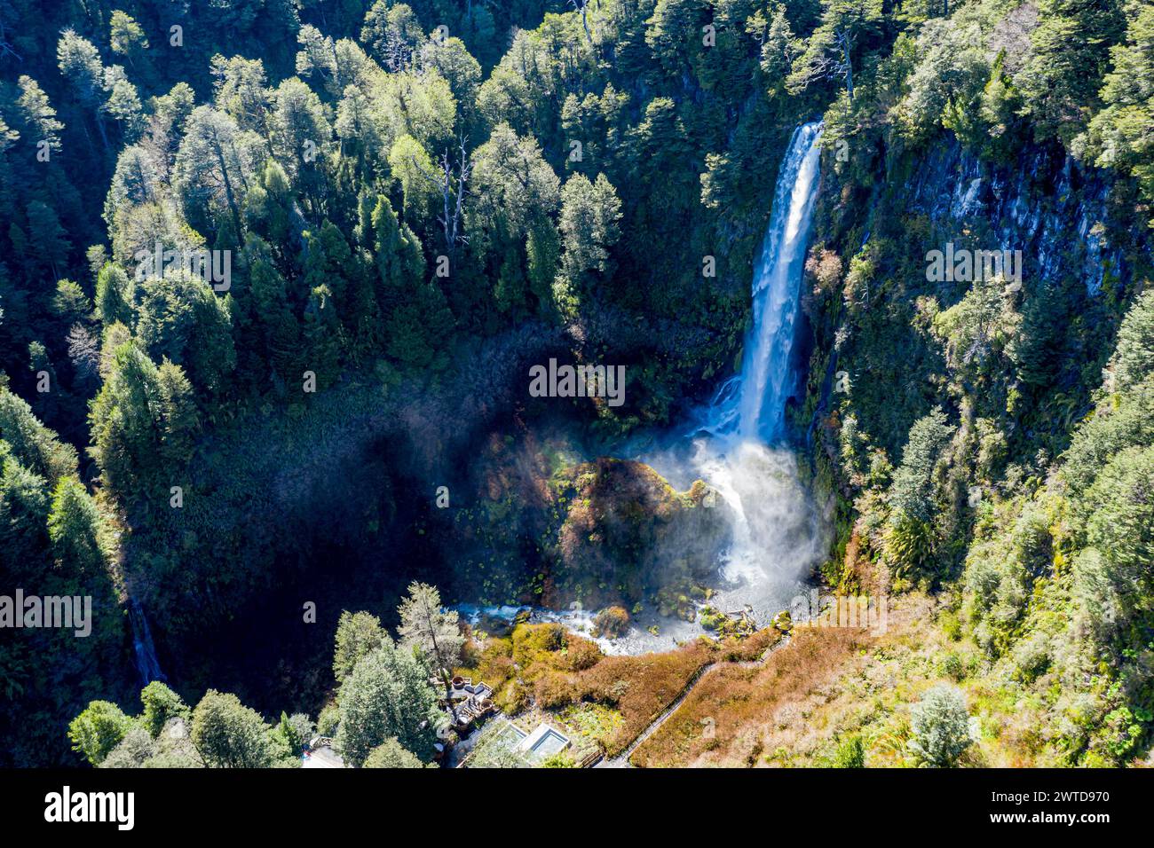 Aerial view waterfall la cascade hi-res stock photography and images ...