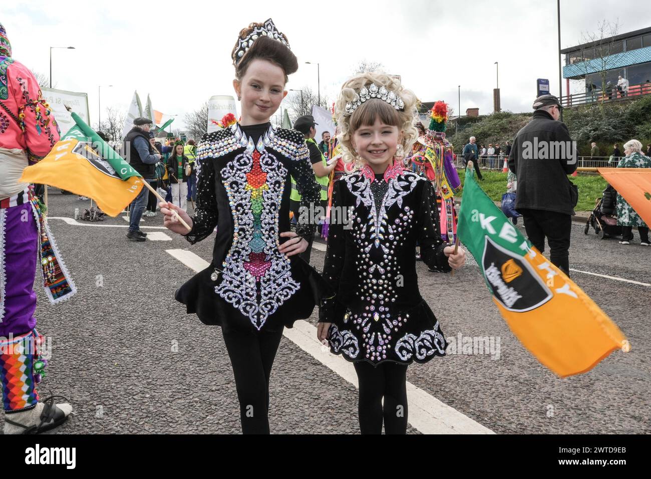 Bradford Street, Birmingham, March 17th 2024 - Dancers Alicia Finn-O ...