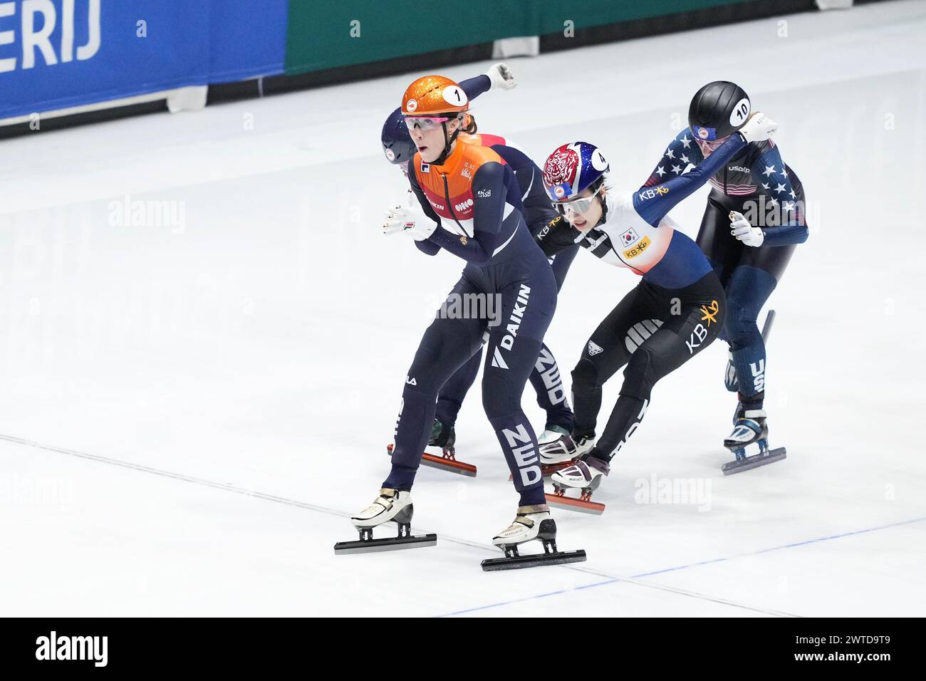 ROTTERDAM, NETHERLANDS - MARCH 17: Suzanne Schulting of The Netherlands ...