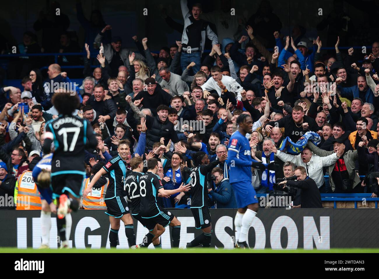 LONDON, UK - 17th Mar 2024: Stephy Mavididi of Leicester City ...