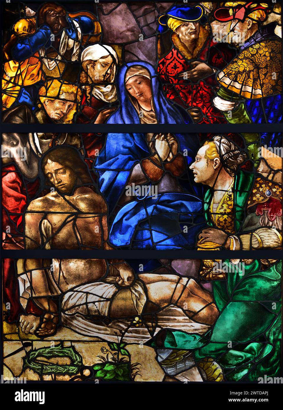 Pietà by Jean Chastellain 1528-1530 ( stained glass window ) Royal ...