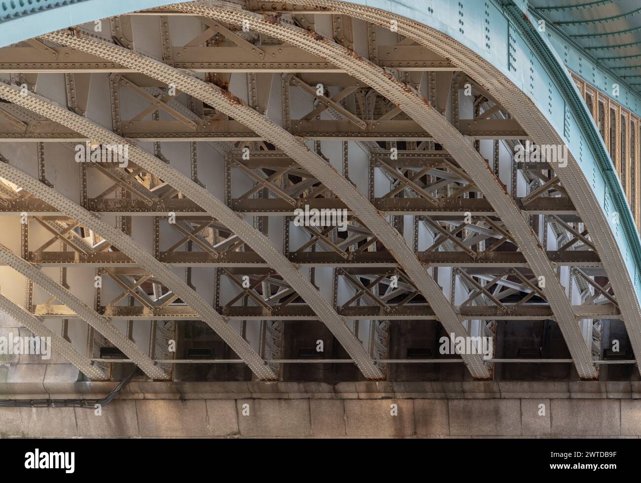 London, UK - Feb 27, 2024 - Detail of Structure and Girders supporting ...