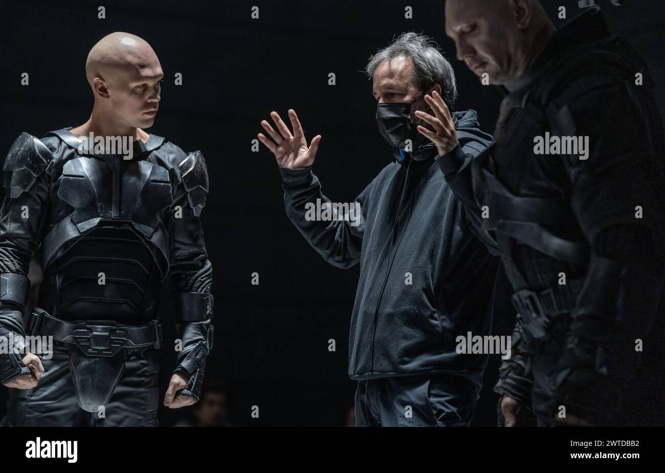 AUSTIN BUTLER, DENIS VILLENEUVE and DAVE BAUTISTA in DUNE: PART TWO ...
