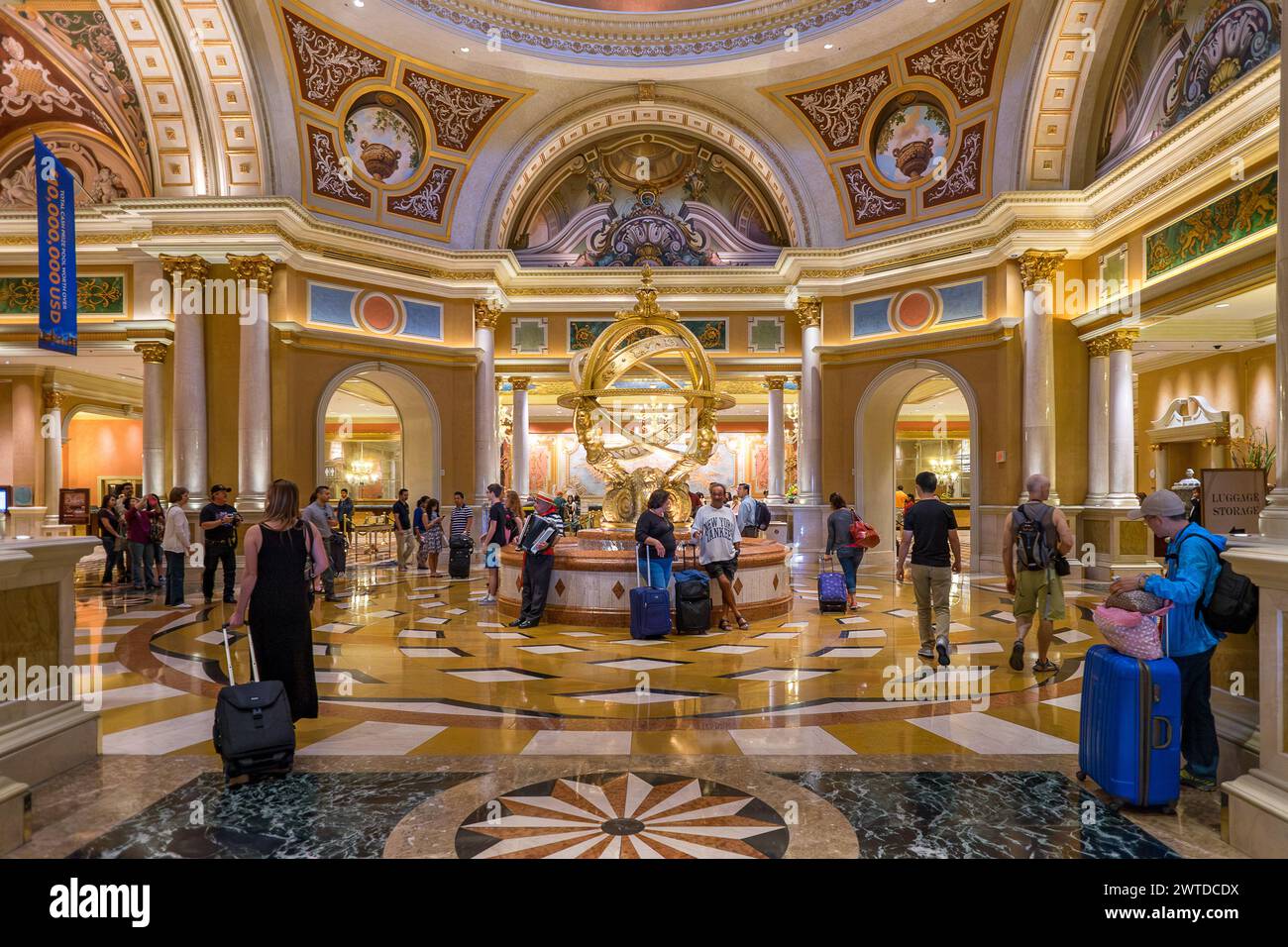 The lobby at The Venetian Las Vegas, a luxury hotel and casino on Las ...
