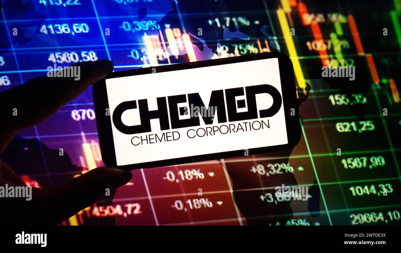 Konskie, Poland - March 16, 2024: Chemed Corporation logo displayed on ...