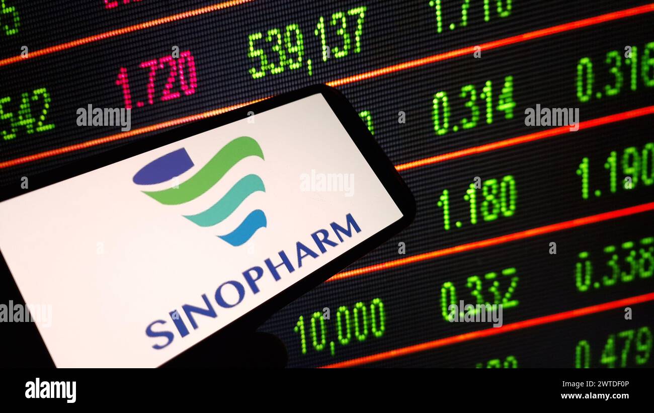 Konskie, Poland - March 16, 2024: Sinopharm company logo displayed on mobile phone Stock Photo ...