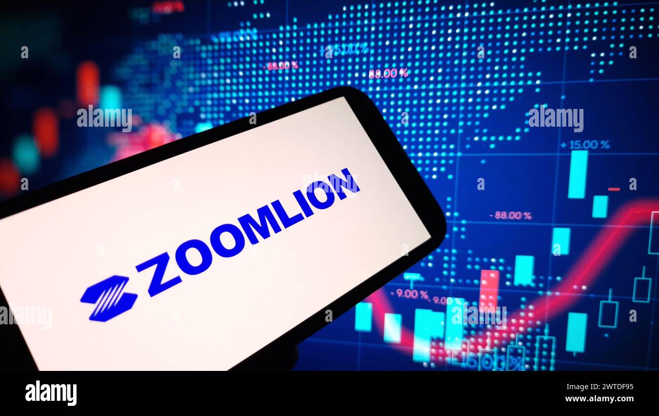 Konskie, Poland - March 16, 2024: Zoomlion company logo displayed on ...