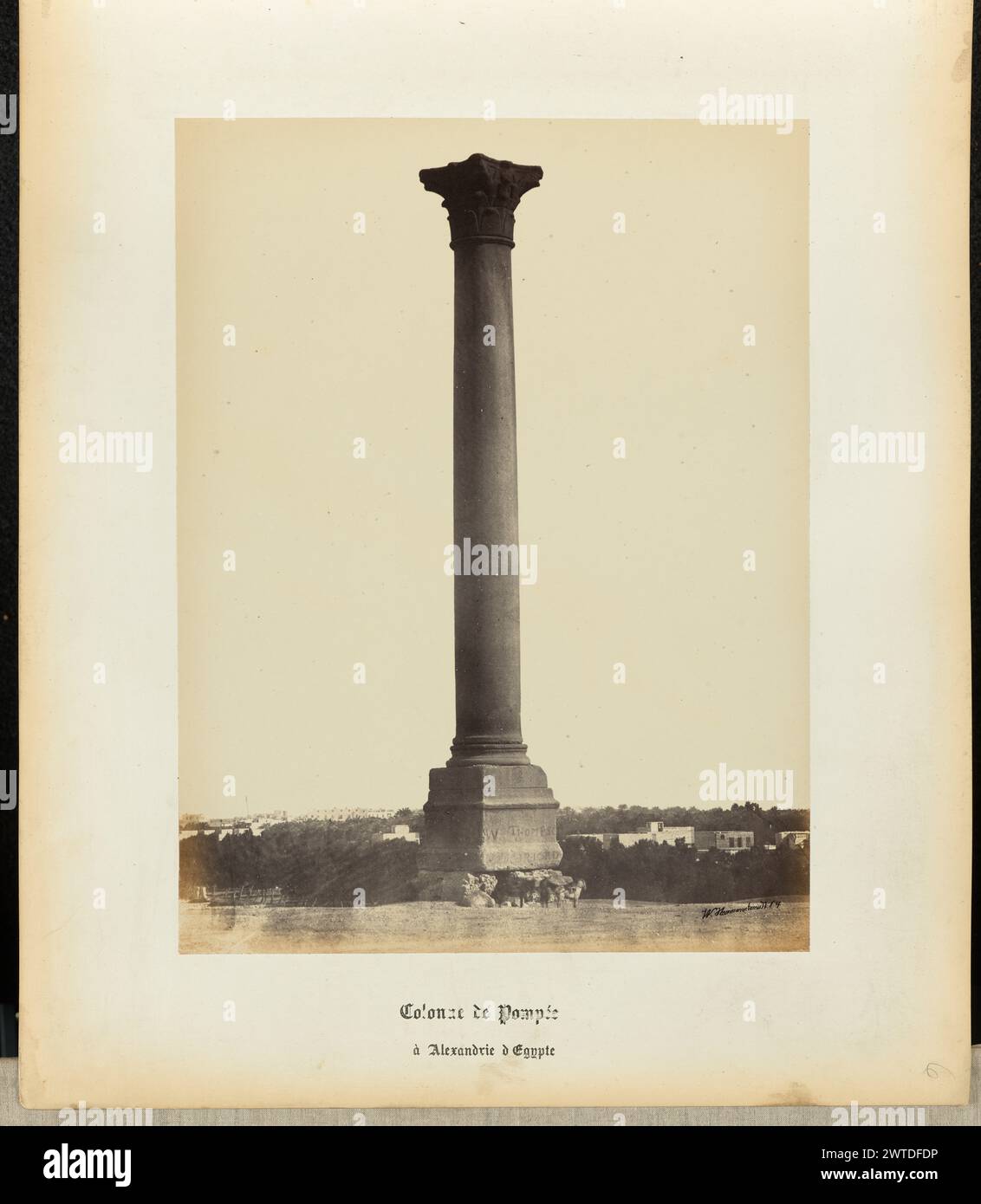 Pompey's Pillar, Alexandria, Egypt. Wilhelm Hammerschmidt, photographer ...