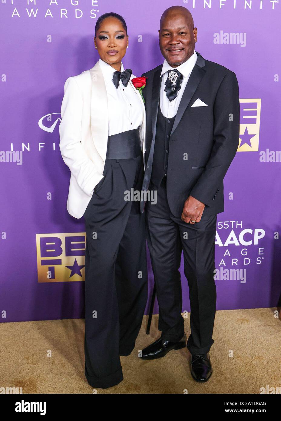 LOS ANGELES, CALIFORNIA, USA - MARCH 16: Keke Palmer and father Larry ...