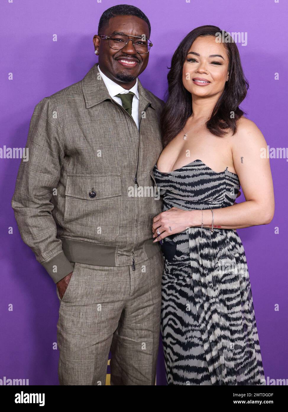 LOS ANGELES, CALIFORNIA, USA - MARCH 16: Lil Rel Howery and girlfriend Dannella Lane arrive at ...