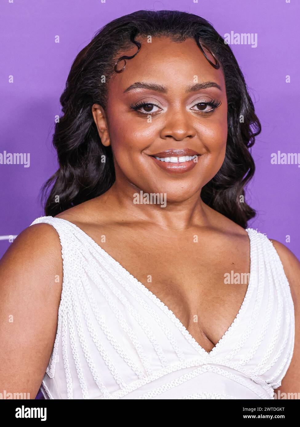 LOS ANGELES, CALIFORNIA, USA - MARCH 16: Quinta Brunson wearing a Naeem ...