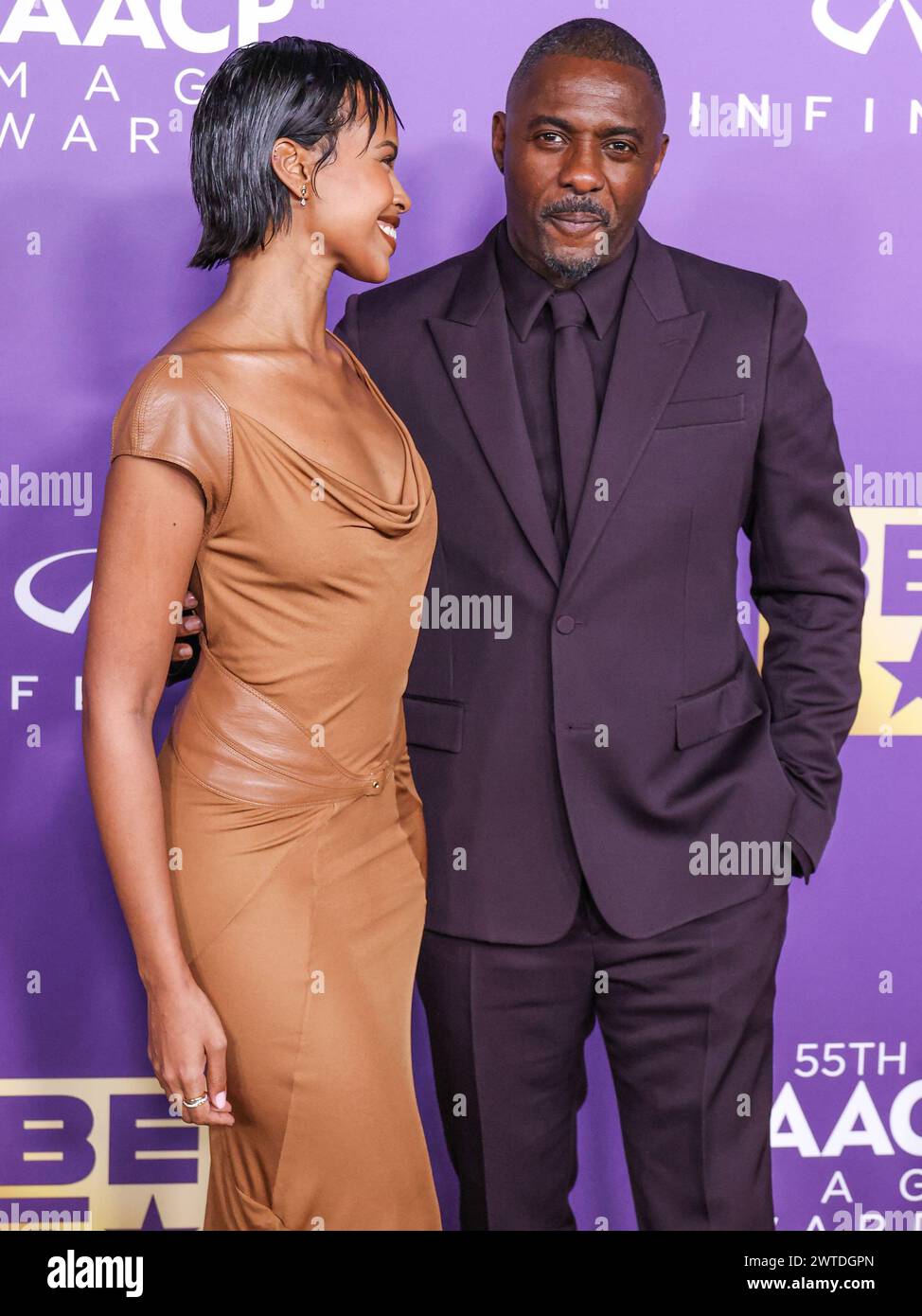 LOS ANGELES, CALIFORNIA, USA - MARCH 16: Sabrina Dhowre Elba and ...