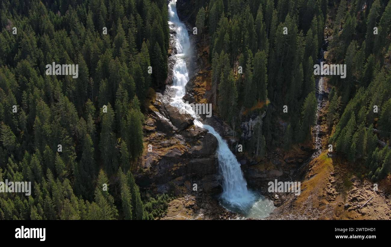 Krimml Waterfalls in Austrian Alps Stock Photo - Alamy
