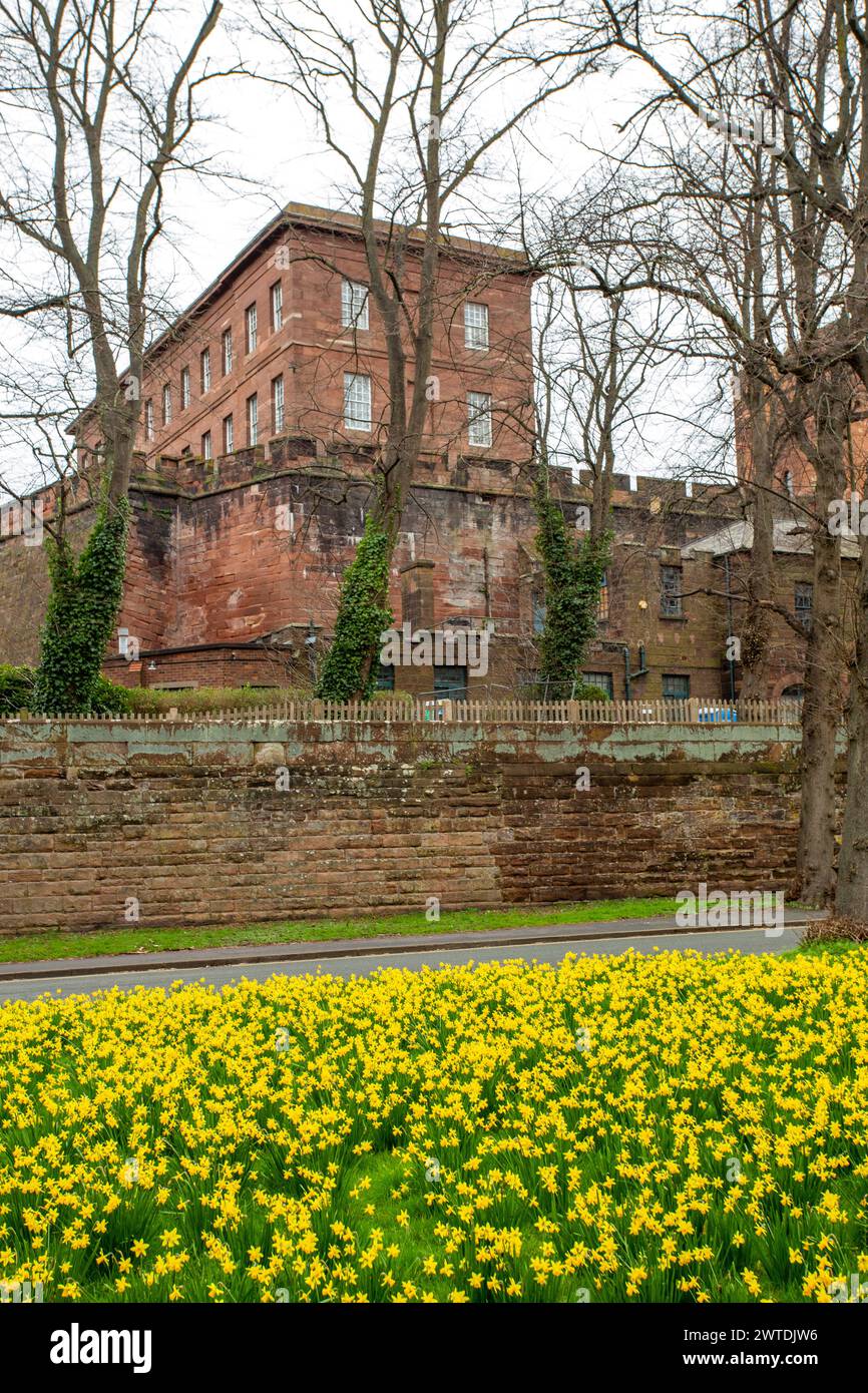 The Chester Castle and Agricola Tower, standing above the city's Roman ...