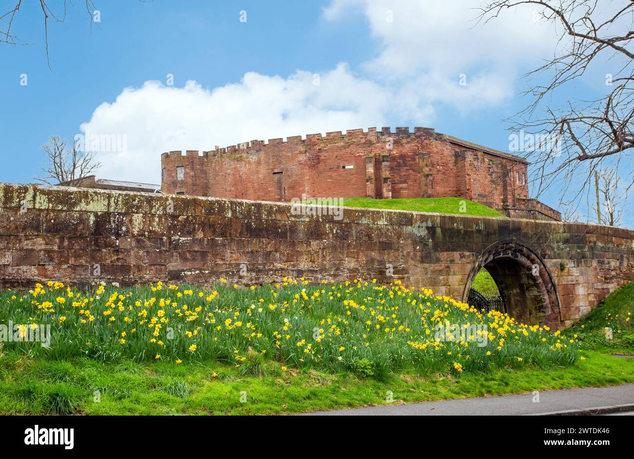 The Chester Castle and Agricola Tower, standing above the city's Roman ...