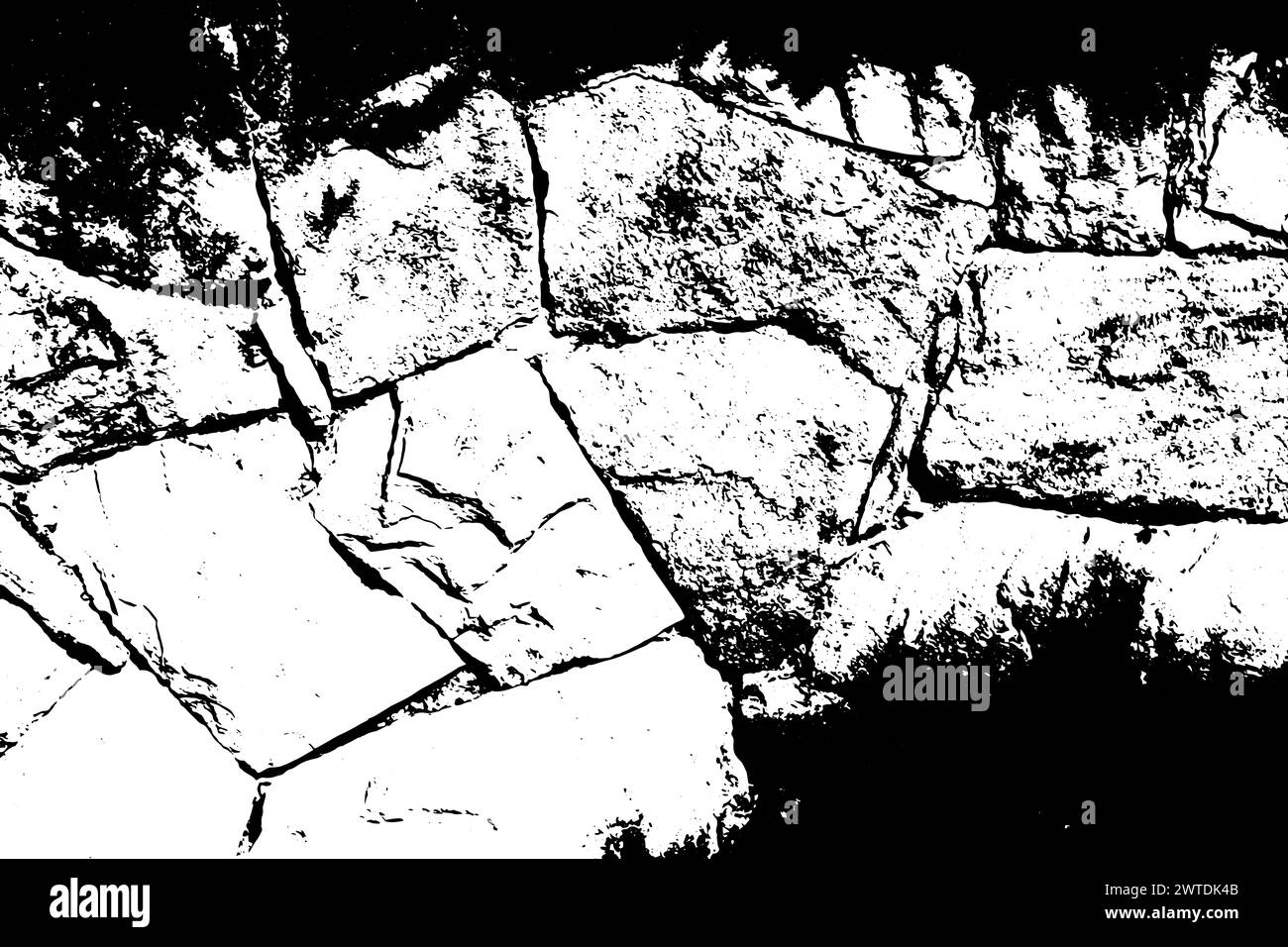 Grunge black and white rock wall textured background (Vector). Use for ...