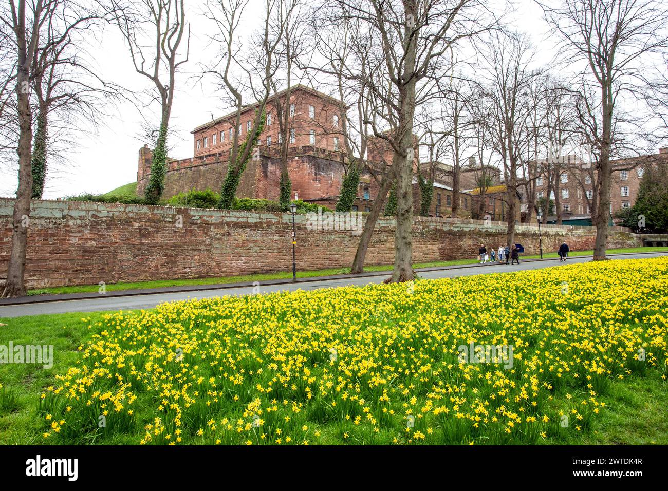 The Chester Castle and Agricola Tower, standing above the city's Roman ...