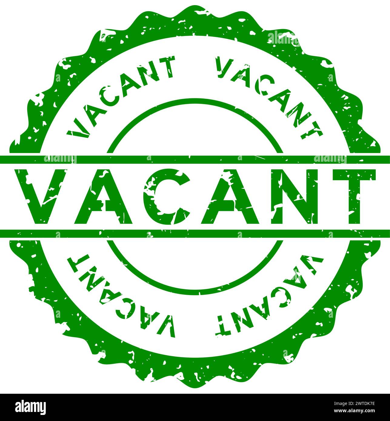 Grunge green vacant word round rubber seal stamp on white background Stock Vector Image & Art ...