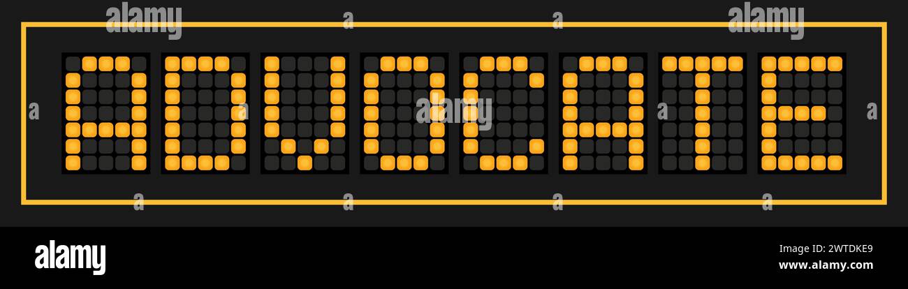 Orange color led banner in word advocate on black background Stock ...