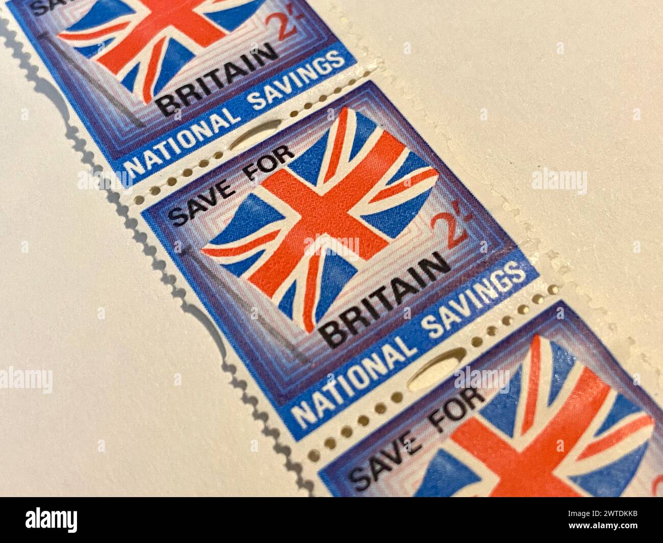 National savings stamps 1968 with union jack flag Stock Photo - Alamy