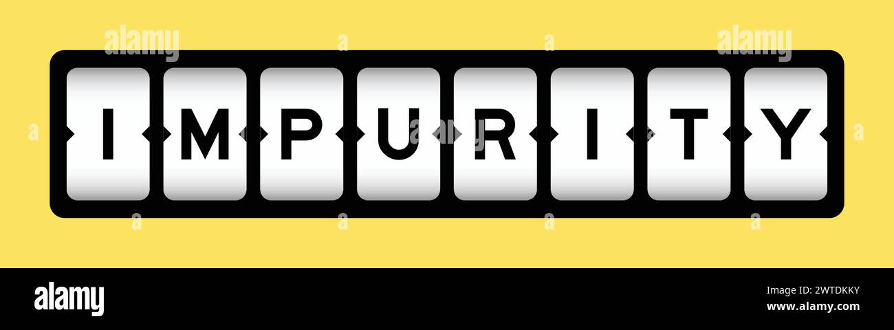 Black color in word impurity on slot banner with yellow color ...