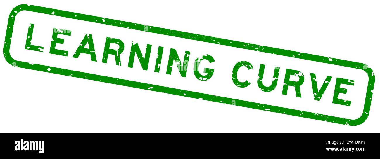 Grunge green learning curve word square rubber seal stamp on white background Stock Vector Image ...