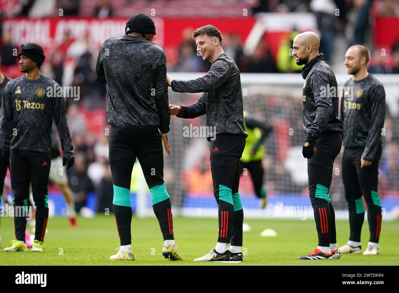 Manchester United's Mason Mount warms up ahead of the Emirates FA Cup ...